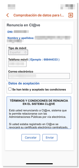 Agencia Tributaria: APP Cl@ve en iOS - Gestiones