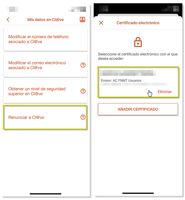Agencia Tributaria: APP Cl@ve en iOS - Gestiones